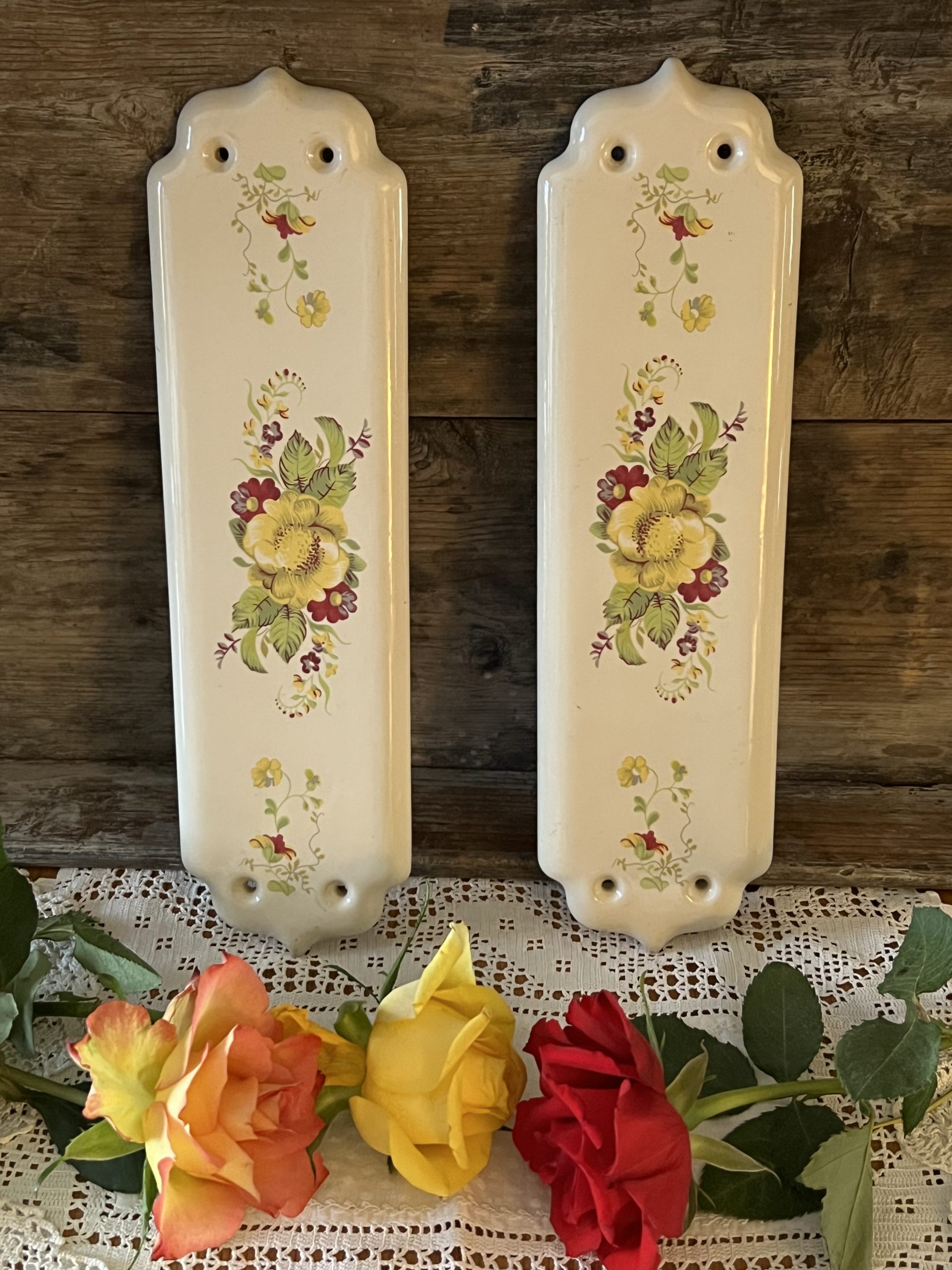 Vintage Floral Door Push Plates - Grace Jenkins Home