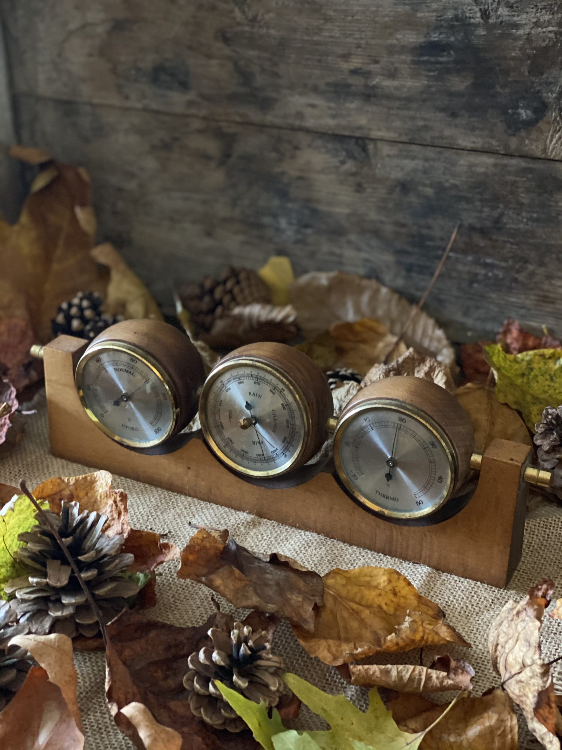 Vintage Wooden Weather Station - Grace Jenkins Home